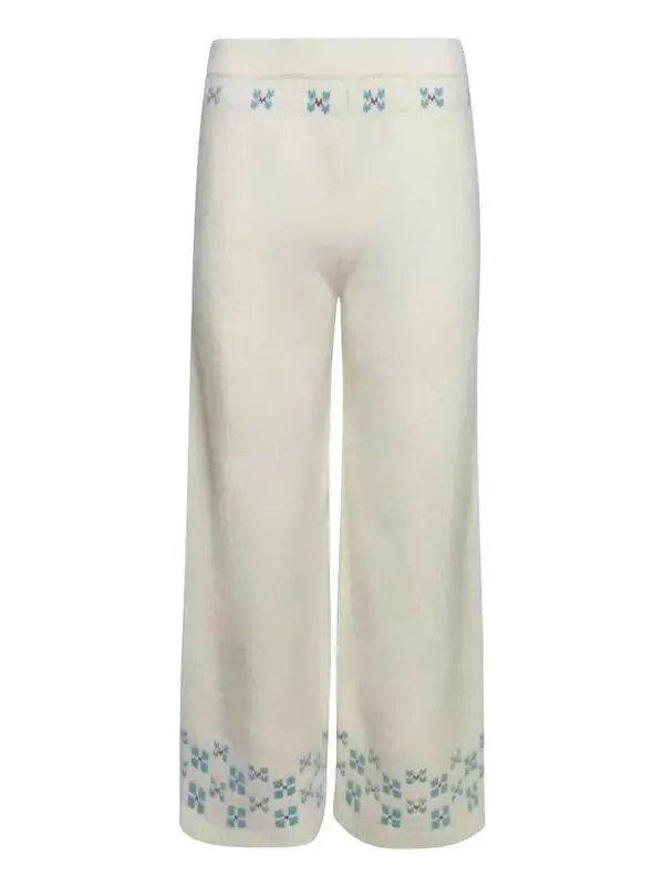 Calle Del Mar Fair Isle Trousers - Neutrals