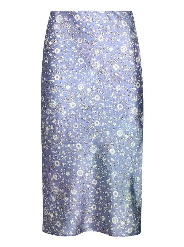 TROPIC OF C Floral-pattern Midi Skirt - Purple