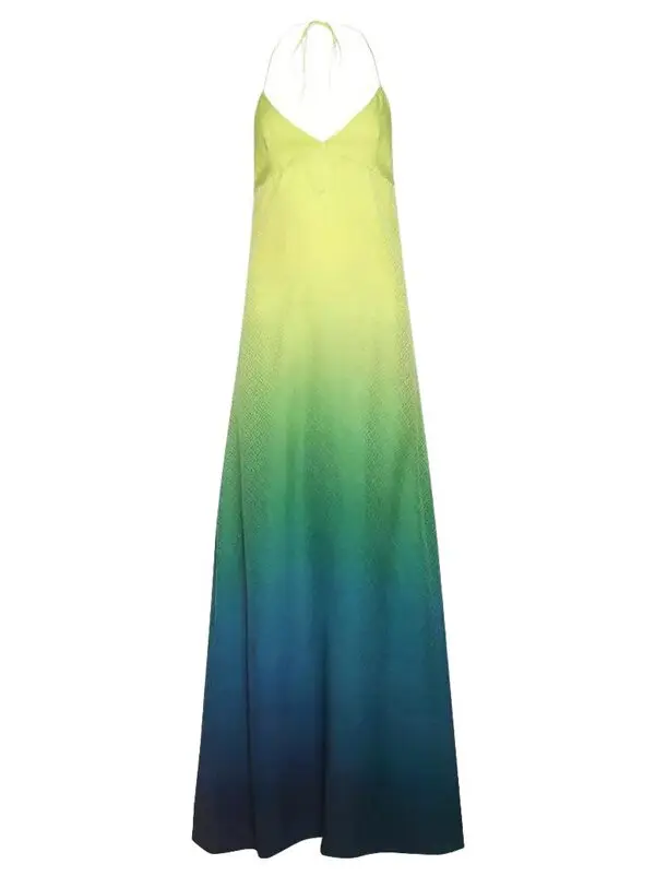 Casablanca Gradient Maxi Dress - Blue