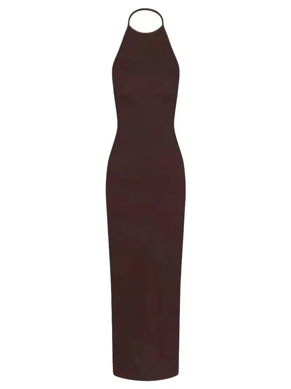 Eterne Halterneck Maxi Dress - Brown