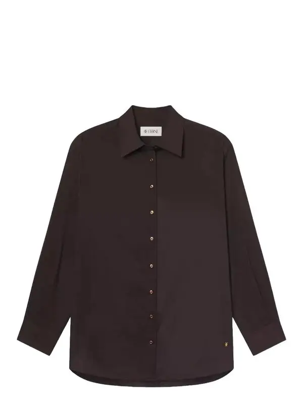 Eterne Button-fastening Point-collar Shirt - Brown
