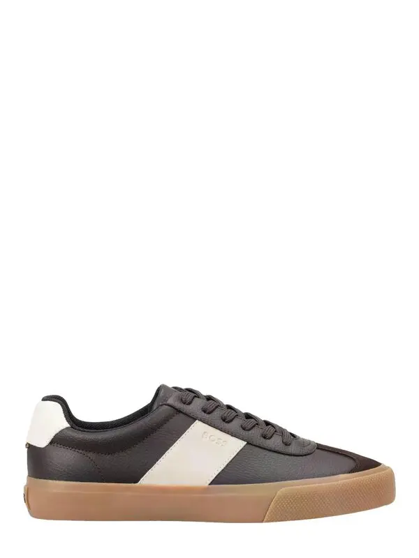 BOSS Panelled Lace-up Sneakers - Brown