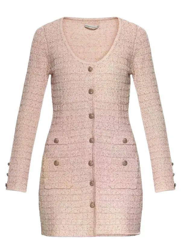 Alessandra Rich Button-pocket Dress - Pink