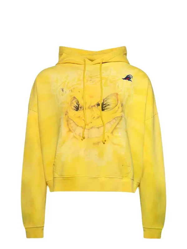 HELLSTAR Mad Sun Graphic Hoodie - Yellow