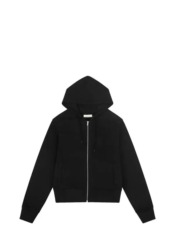 ENTIRE STUDIOS Slim Zip-up Hooded Sweater - Black