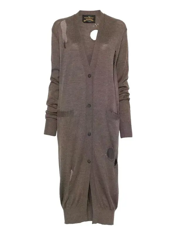 VIVIENNE WESTWOOD 2016 Button Ripped Coat - Brown