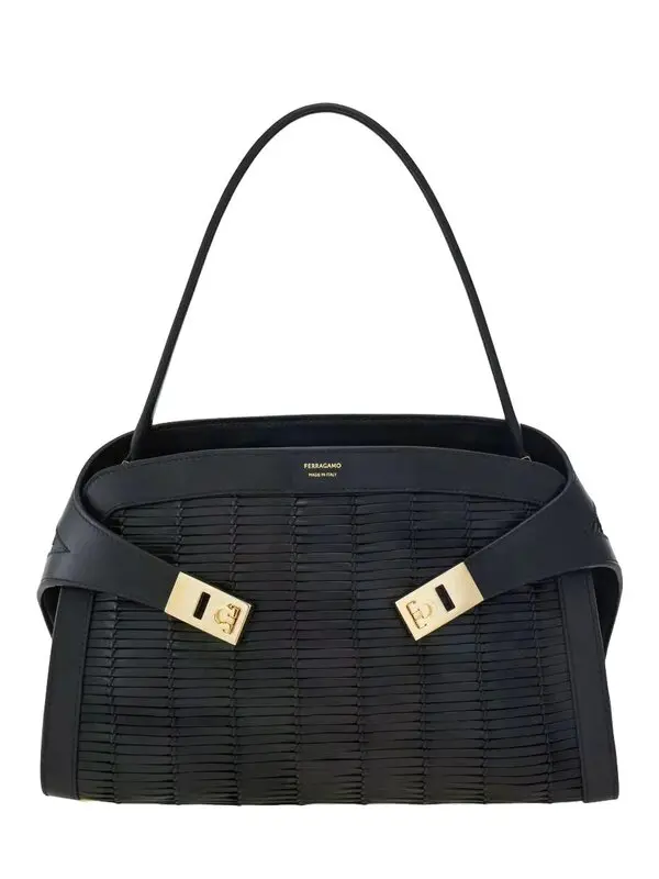 FERRAGAMO Hug Handbag - Black