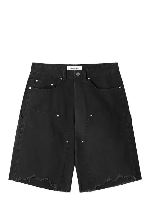 TONYWACK Frayed Carpenter Shorts - Black