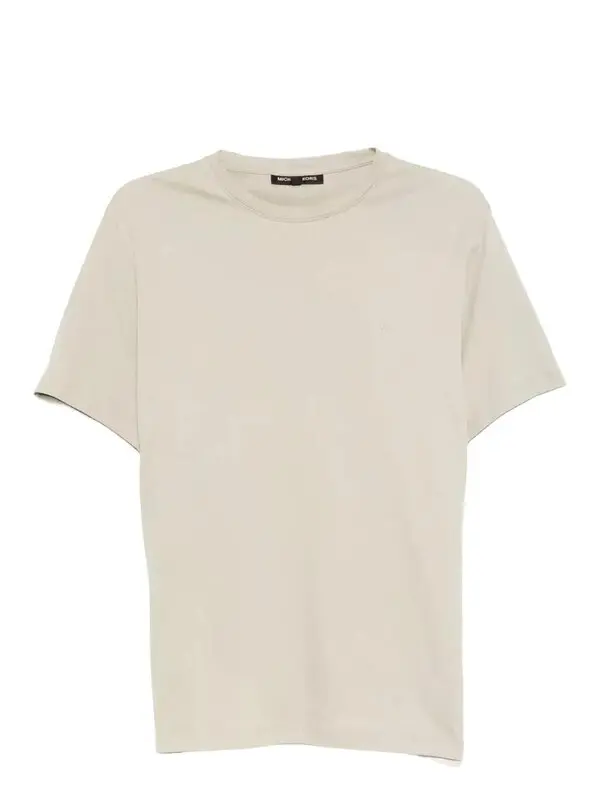 Michael Kors Logo-embroidered Cotton T-shirt - Neutrals