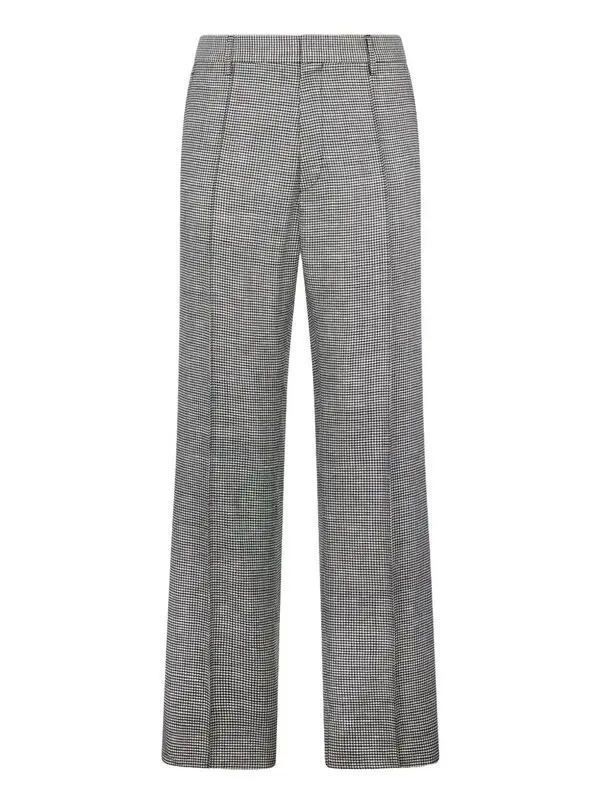Dsquared2 Pleated Houndstooth Trousers - Grey