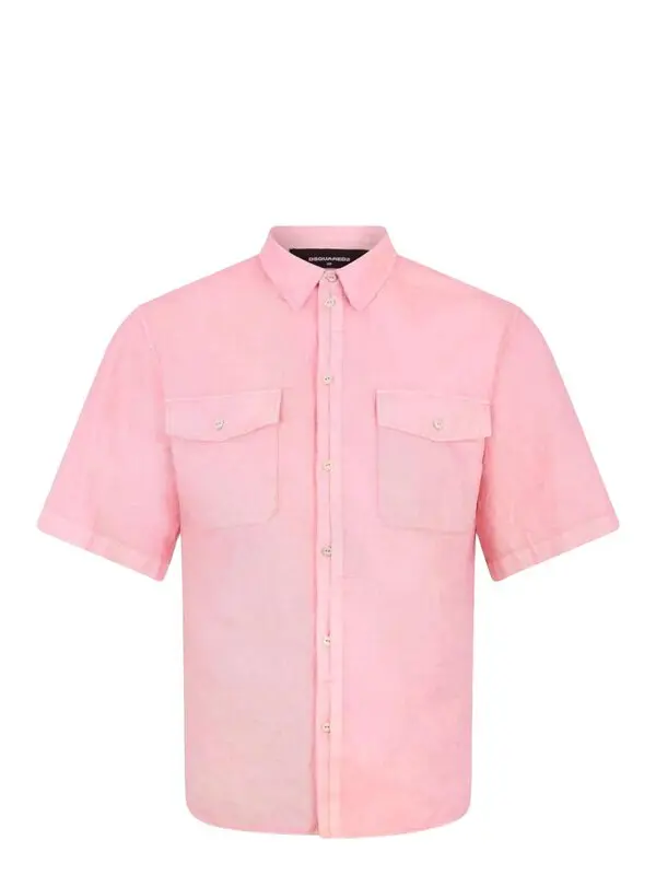 Dsquared2 Short-sleeves Linen Shirt - Pink