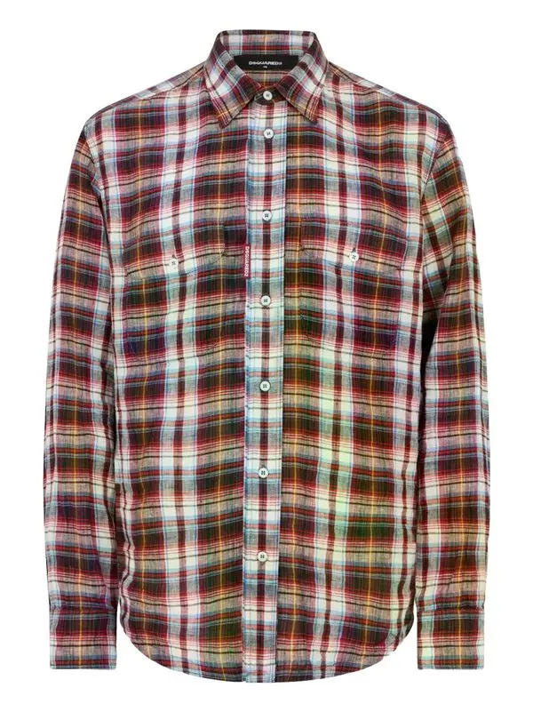 Dsquared2 Plaid-pattern Long-sleeve Shirt - Red