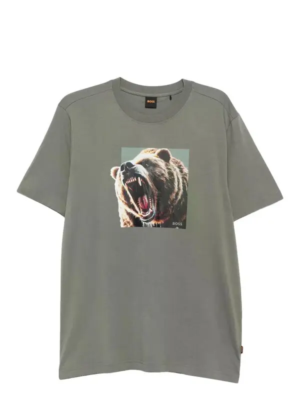 BOSS Dobermann Bear-graphic T-shirt - Green