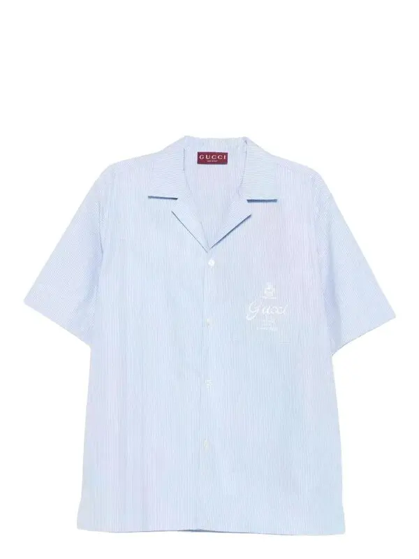 Gucci Striped Logo Shirt - Blue