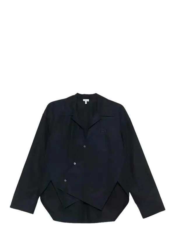 Loewe Asymmetric Button Shirt - Blue