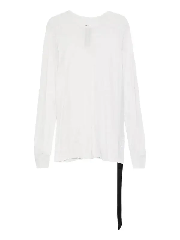 Rick Owens Long-sleeved Ribbon T-shirt - White
