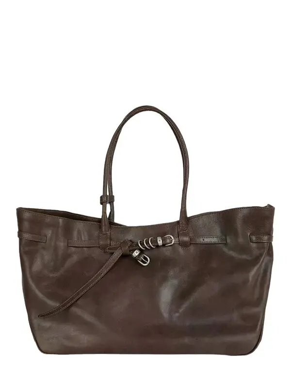 MARGESHERWOOD Large Grandma Tote Bag - Brown