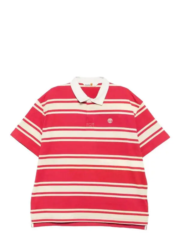 Timberland Striped Short-sleeves Polo Shirt - Red