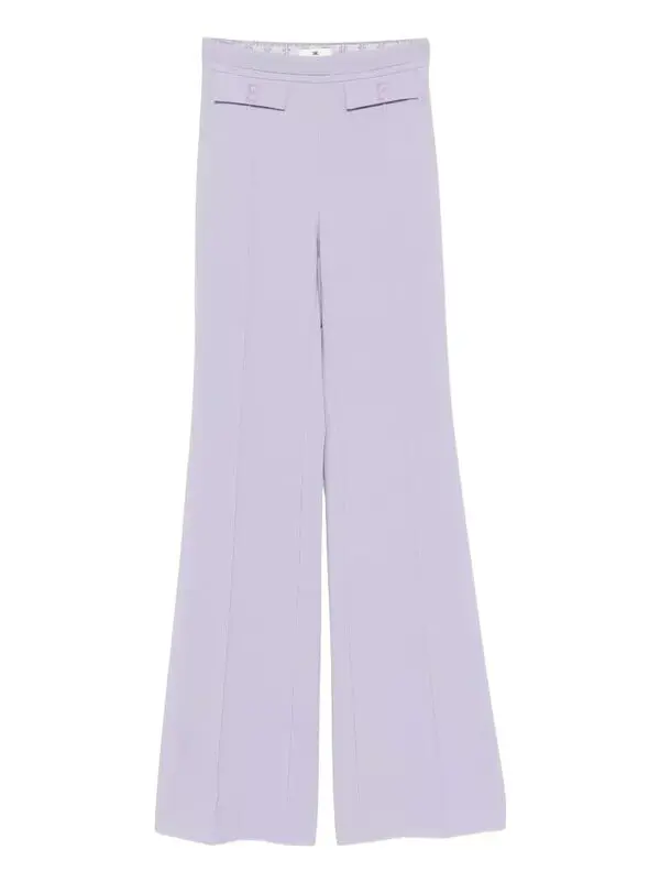 Elisabetta Franchi Flap-pocket Flared Trousers - Purple