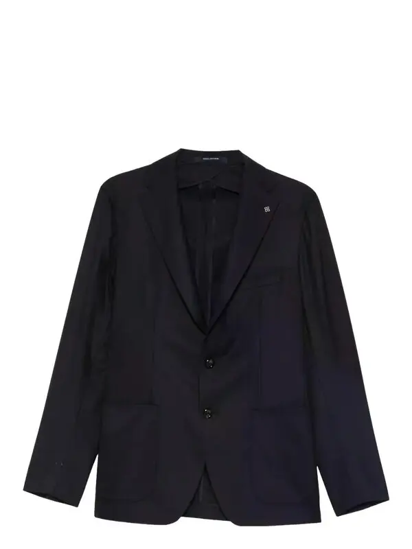 Tagliatore Notched-lapel Patch-pocket Blazer - Blue