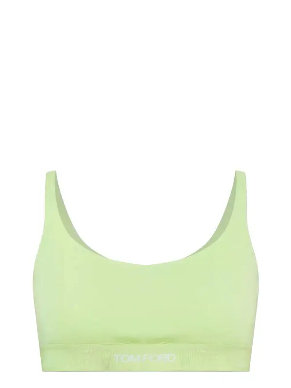 TOM FORD Logo-detail Bra - Green