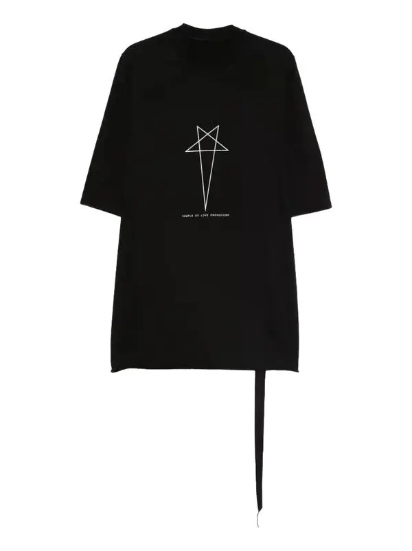 Rick Owens Star-print Crew-neck T-shirt - Black