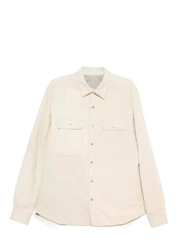 Rick Owens Buttoned Shirt Jacket - Neutrals