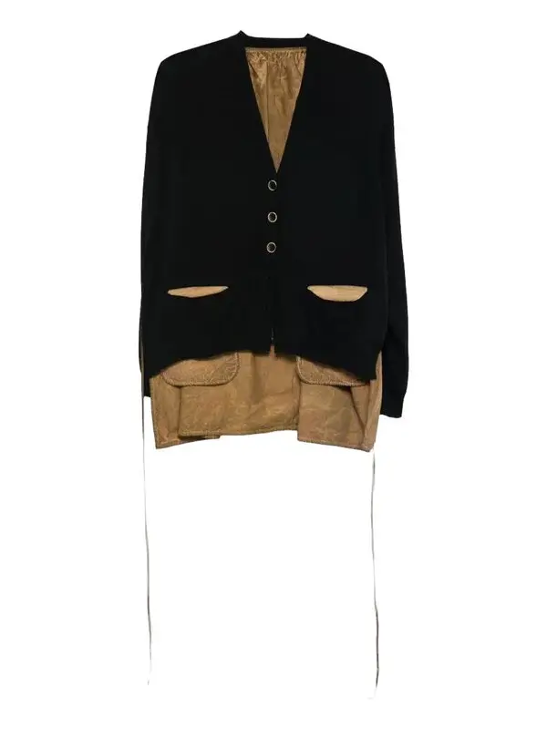 UMA WANG Front-pocket Cardigan - Black