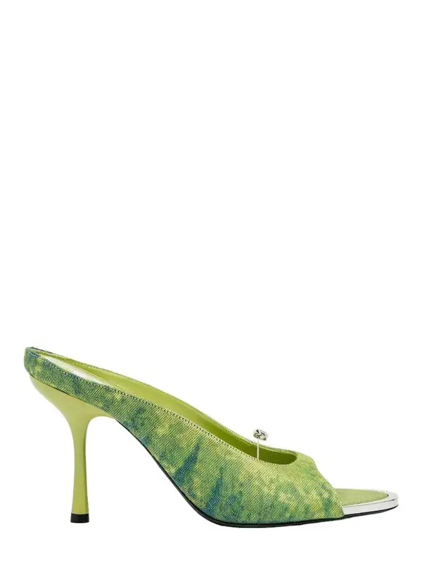 DIESEL D-diam's Sa Distressed Sandals - Green
