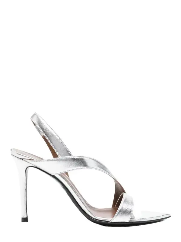 GIUSEPPE ZANOTTI Intrigo Crossover-strap Heeled Sandals - Silver