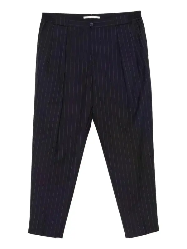 BRIGLIA 1949 Pinstripe Pleated Trousers - Blue