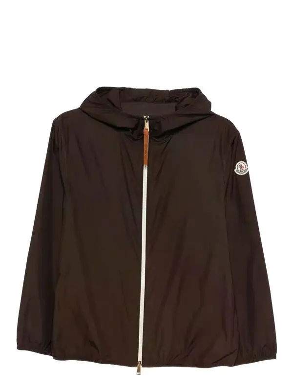 Moncler Hooded Bomber Jacket - Brown