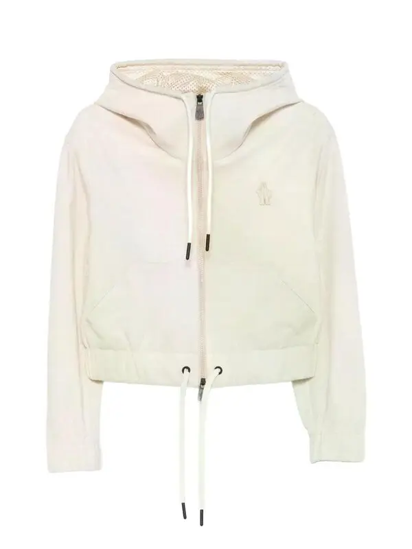Moncler Zip-up Hoodie - Neutrals