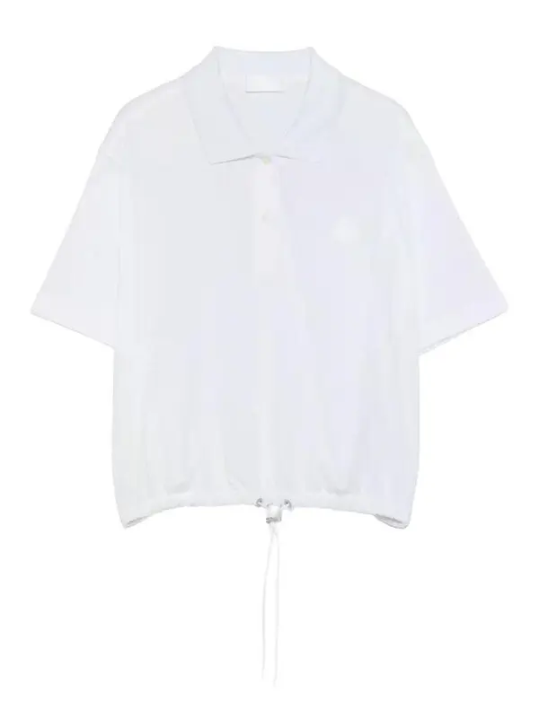 Moncler Drawstring-hem Polo Top - White