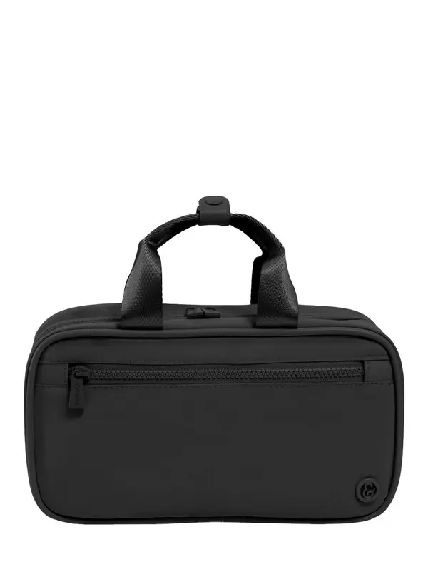 Joan & David Sport Nylon Double Handle Hanging Toiletry Case - Black
