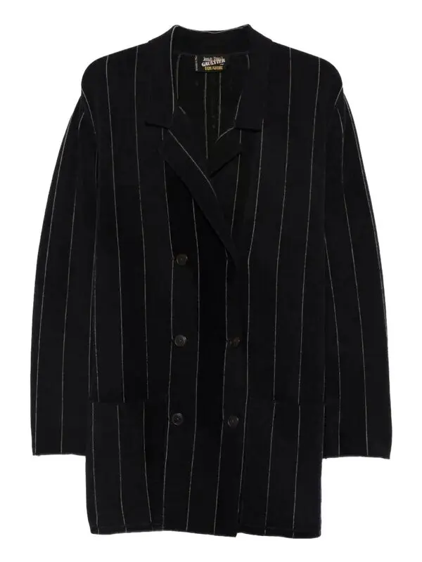 Jean Paul Gaultier 1990s Pinstripe Double-breasted Jacket - Grey