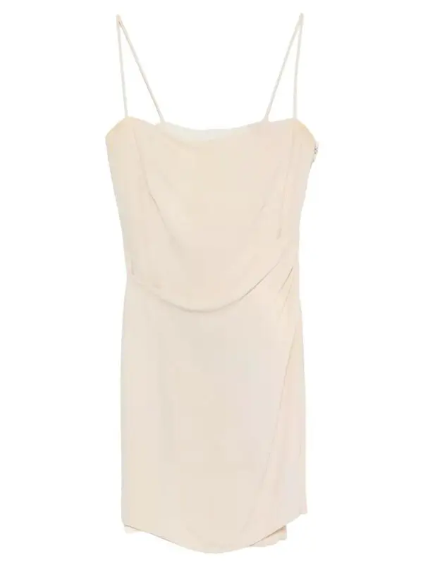 Giorgio Armani 2000s Spaghetti Strap Mini Dress - Neutrals