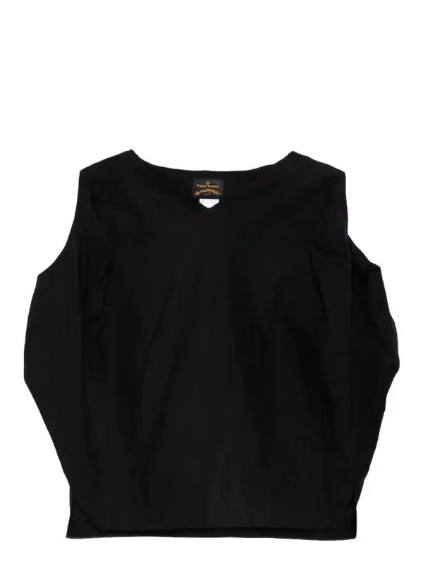 VIVIENNE WESTWOOD Cut-out V-neck Blouse - Black