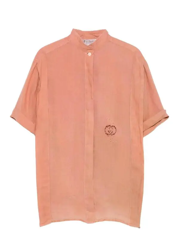 Gucci 1970s Embroidered Shirt - Orange