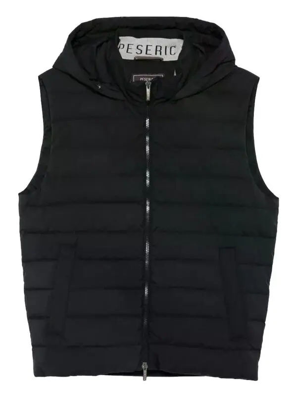 Peserico Hooded Zip Gilet - Blue