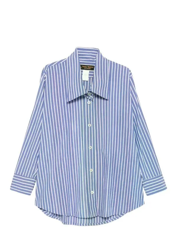 VIVIENNE WESTWOOD Striped Button-down Shirt - Blue