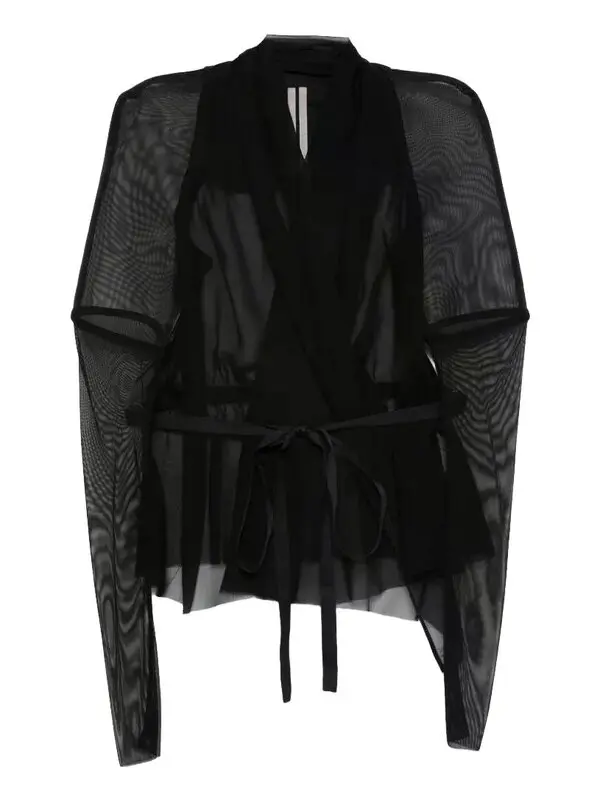 Rick Owens Tie-waist Jacket - Black