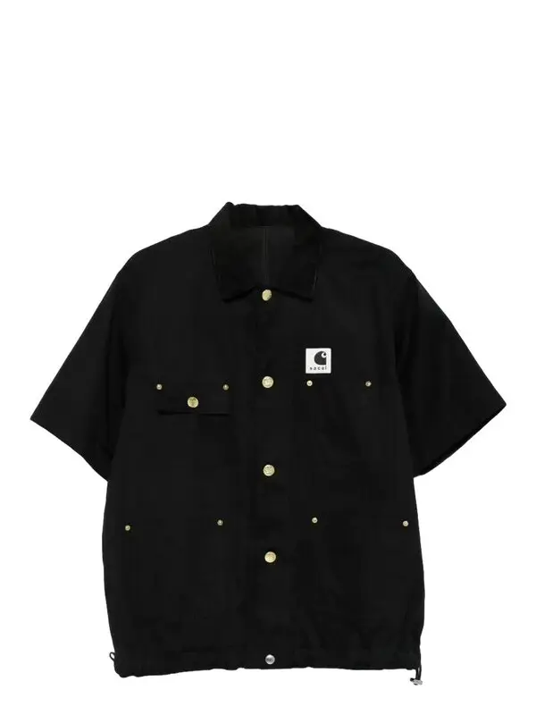 Sacai X Carhartt Corduroy-collar Shirt - Black