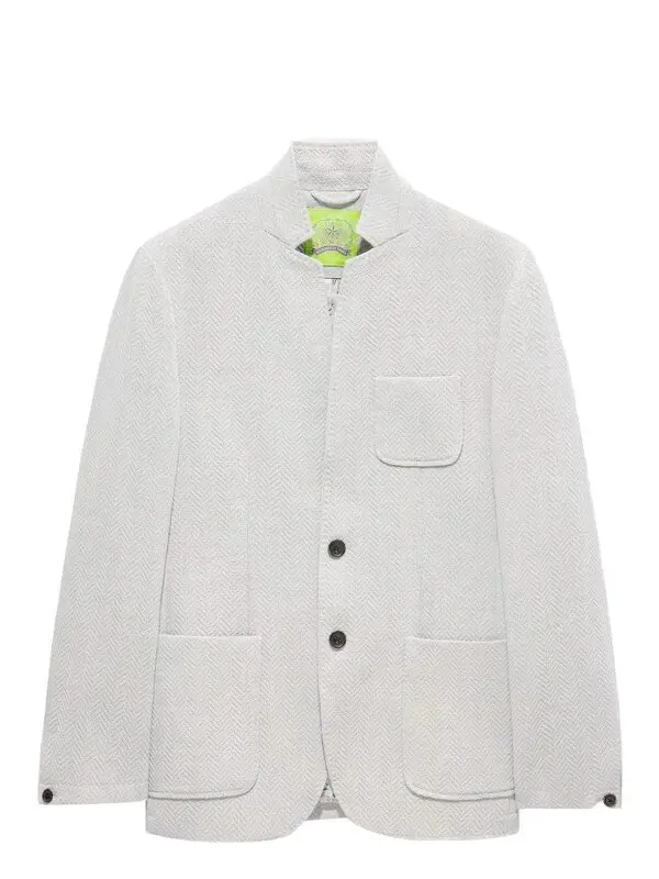 Shanghai Tang Herringbone Pocket Jacket - Neutrals