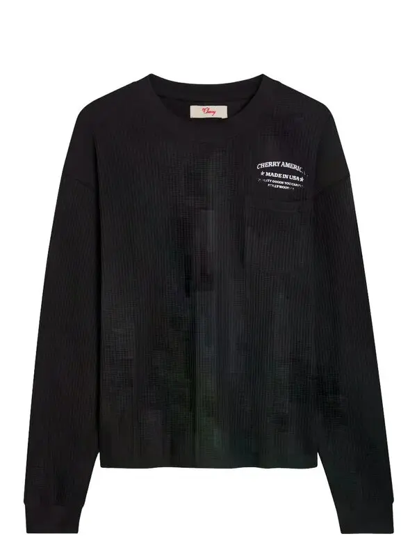 CHERRY LA Pocket-detail Sweater - Black