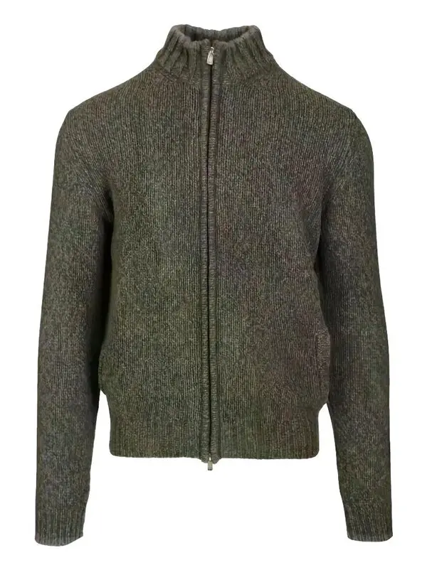 Fedeli Zipped Cardigan - Green