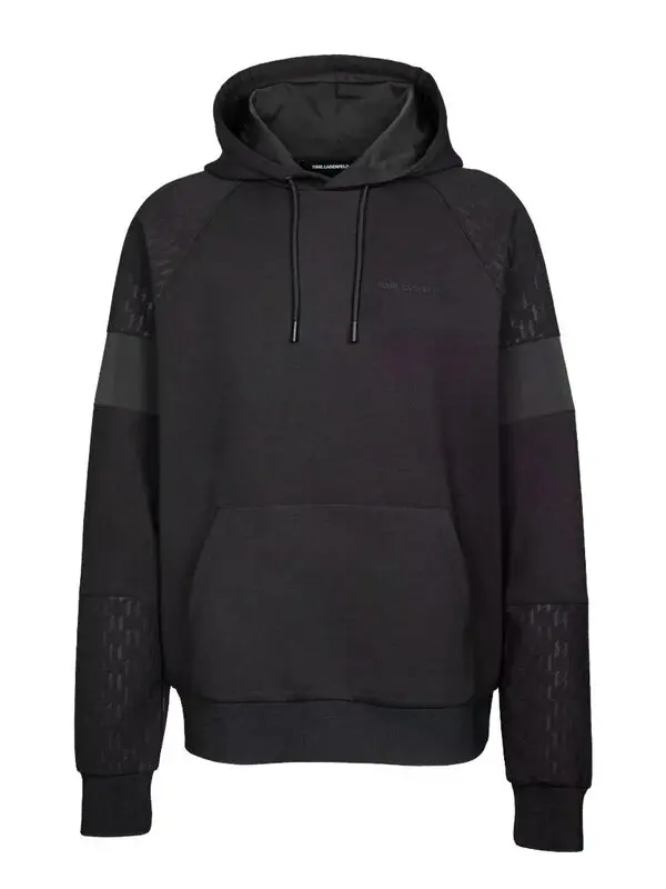 Karl Lagerfeld Panelled Hoodie - Black