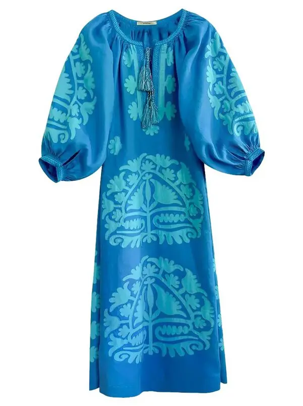 Vita Kin Shalimar Floral Midi Dress - Blue