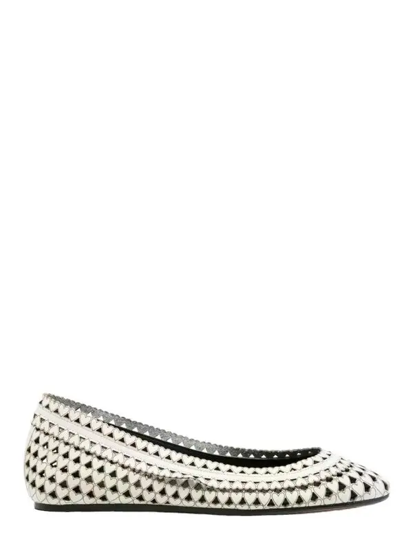 Isabel Marant Belni Leather Ballerinas - White