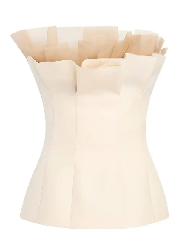 Khaite Sal Bustier Top - Cream